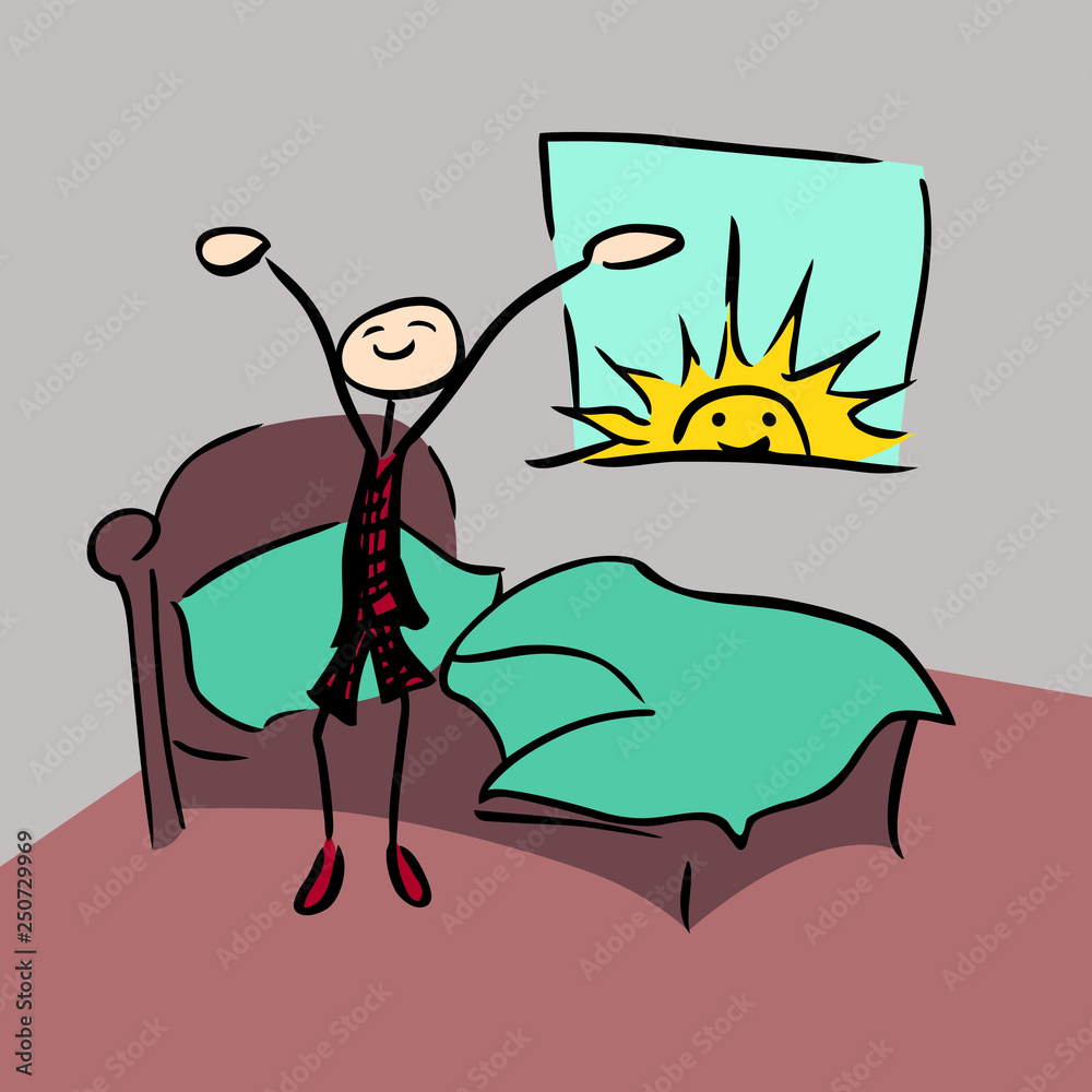 Cartoon Getting Out Of Bed