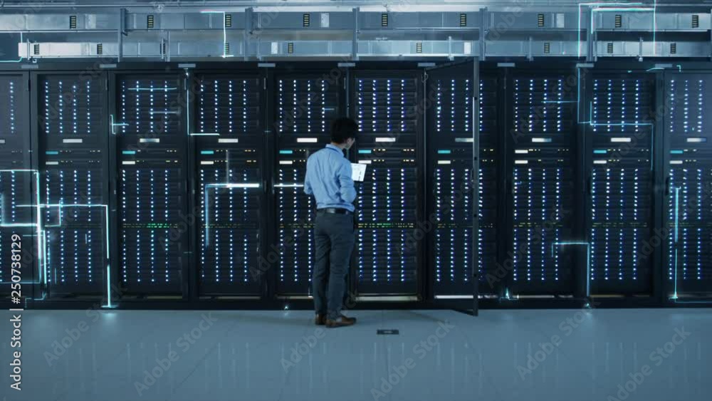 The Concept of Digitalization of Information: IT Specialist Standing In ...