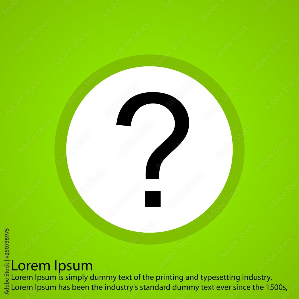 Vector Question Mark Icon Stock Vector | Adobe Stock