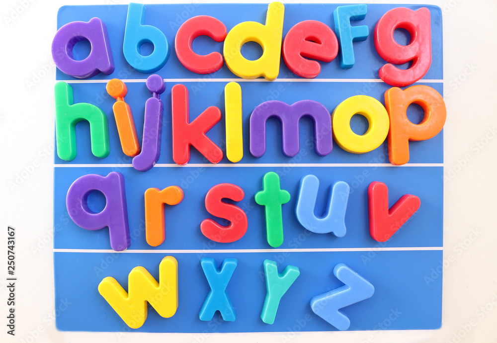 Colorful Magnetic Plastic Alphabet Letters in Alphabetical Order Stock ...
