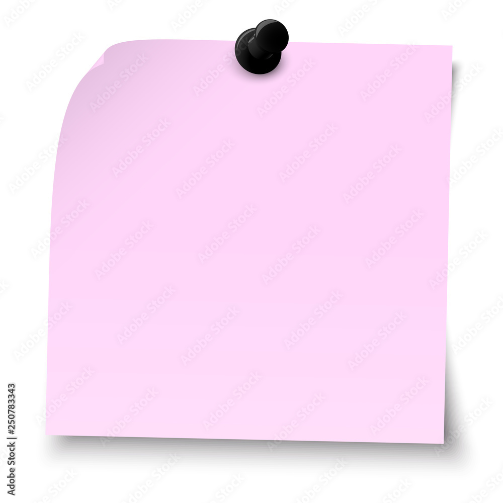 sticky note with pin needle Stock-Vektorgrafik | Adobe Stock