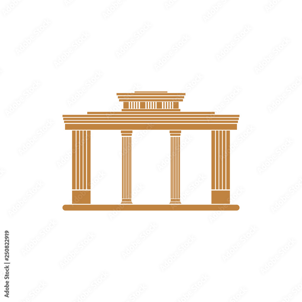 Megaron, Ancient Greek architecture, vector drawing Stock Vector ...