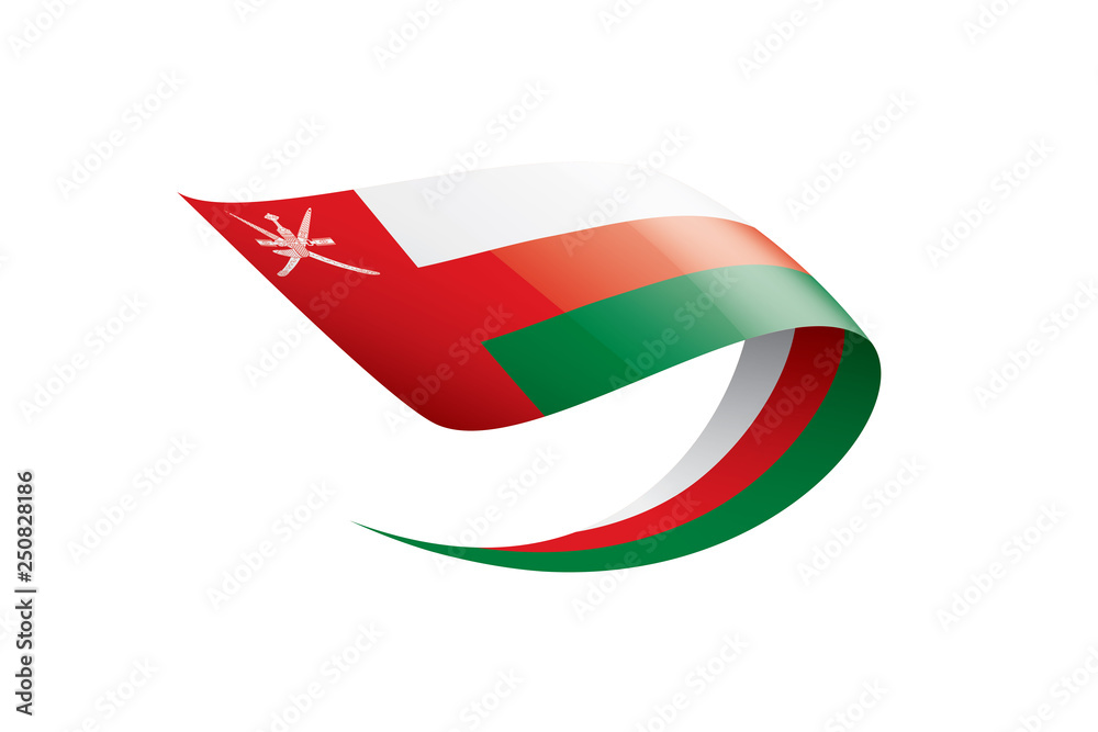 Oman Flag Vector Illustration On A White Background Stock Vector