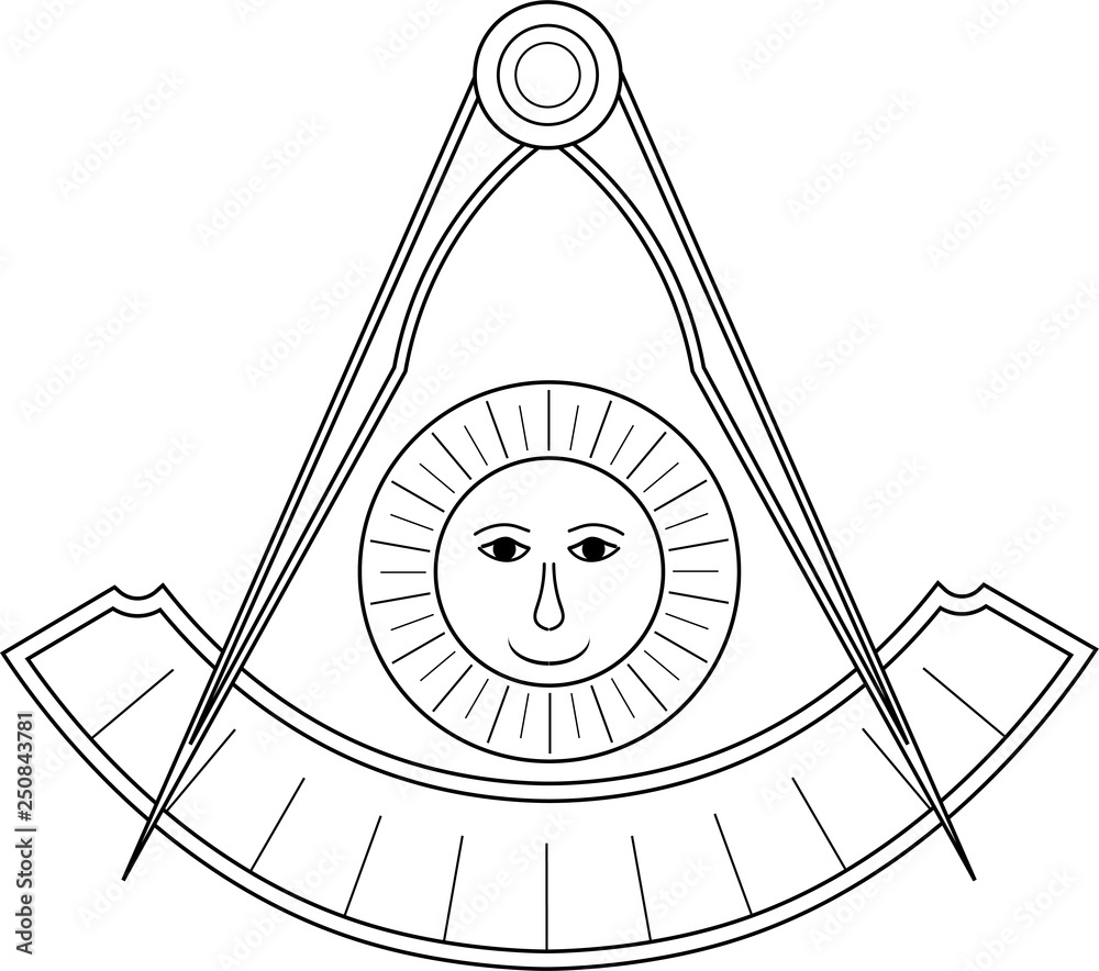 Masonic symbol of Grand Master for Blue Lodge Freemasonry Stock ...