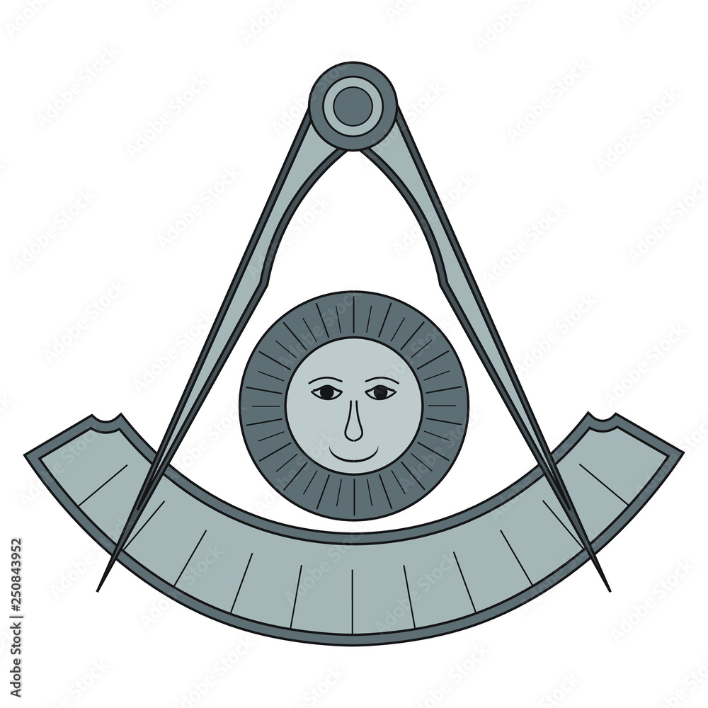Masonic symbol of Grand Master for Blue Lodge Freemasonry Stock Vector ...