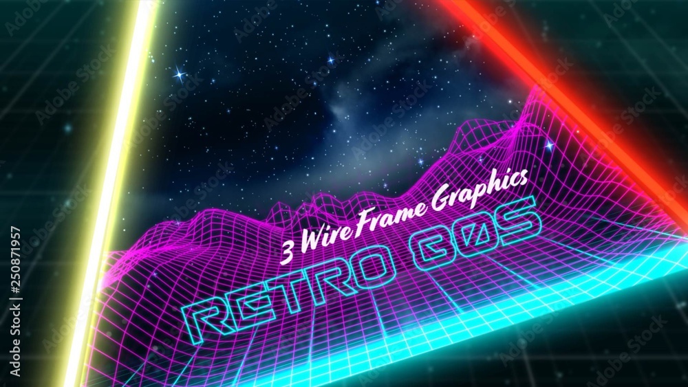 Retro 80s Triangle Title Stock Template | Adobe Stock