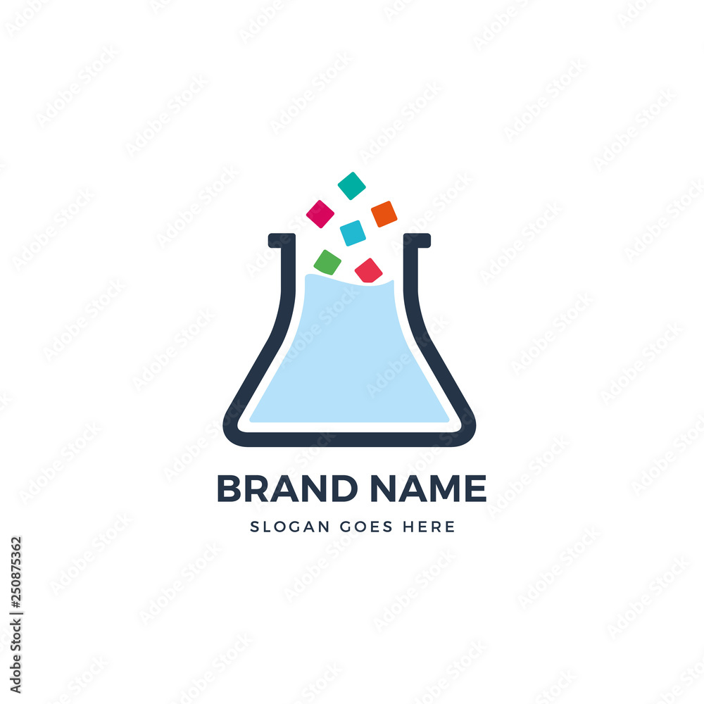Pixel Lab vector logo icon design template. abstract logotype concept ...