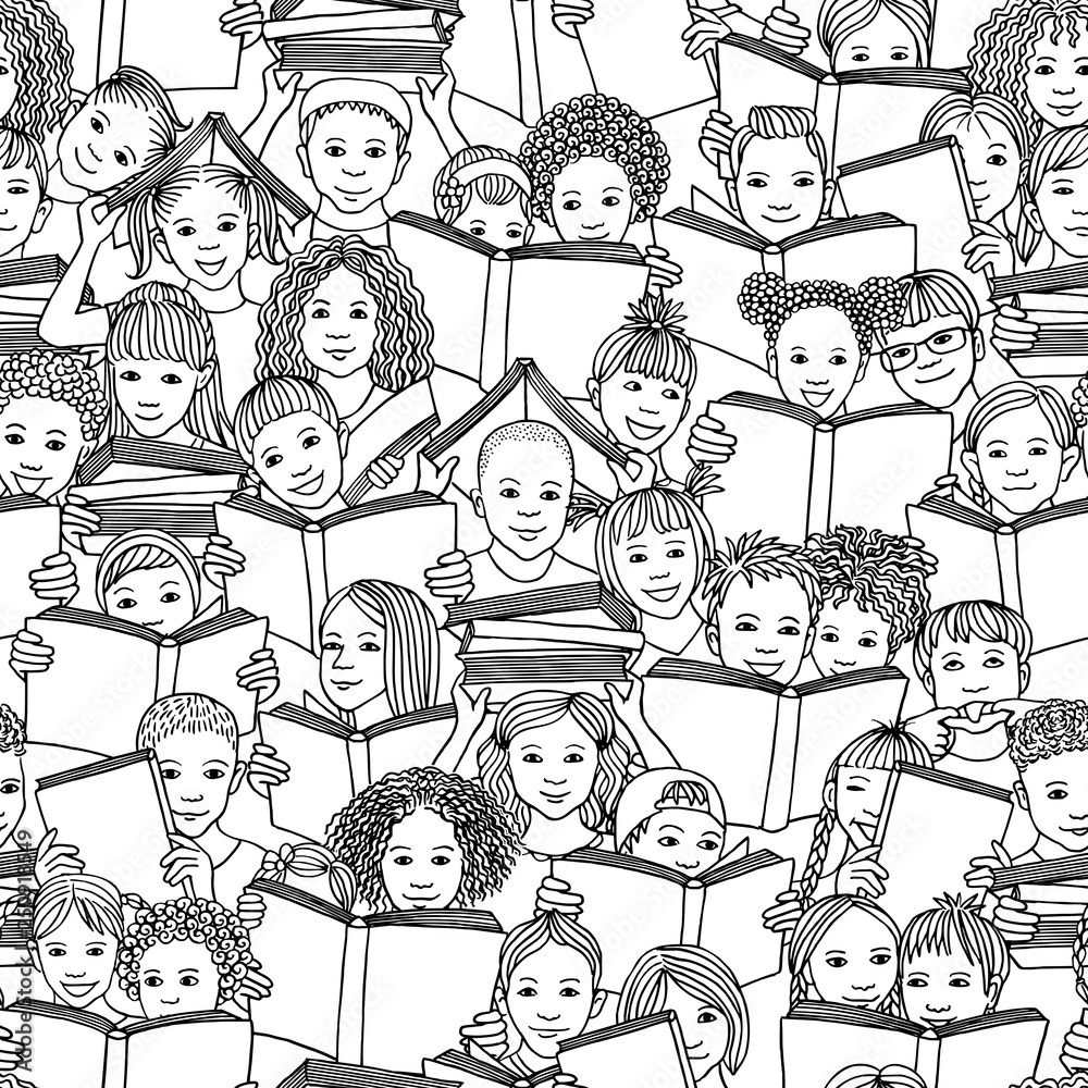 Childrens Books Clipart Black And White