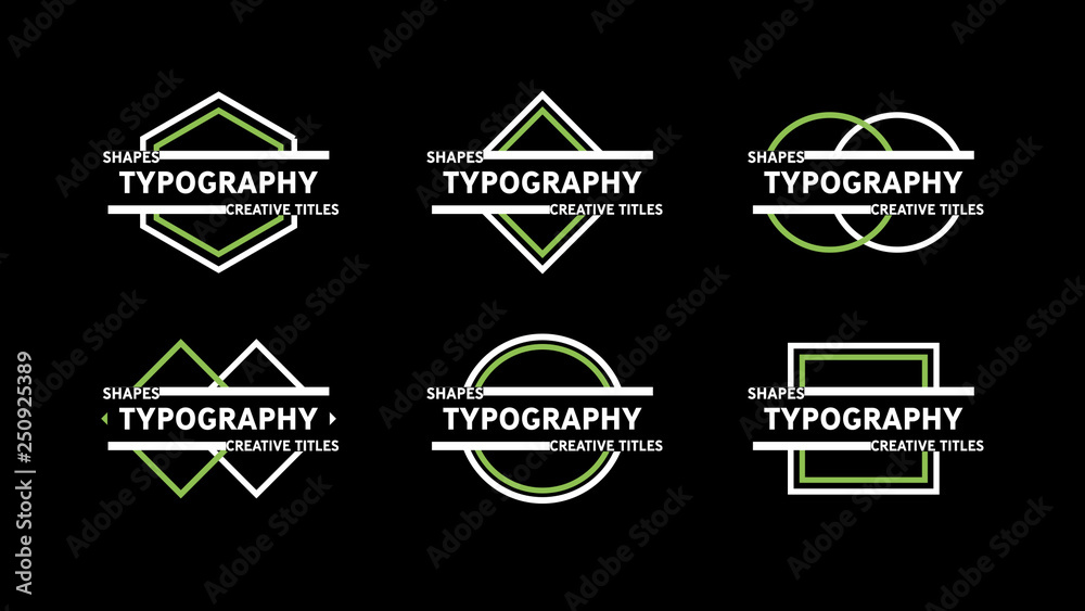 Shapes Typography Titles Stock Template | Adobe Stock