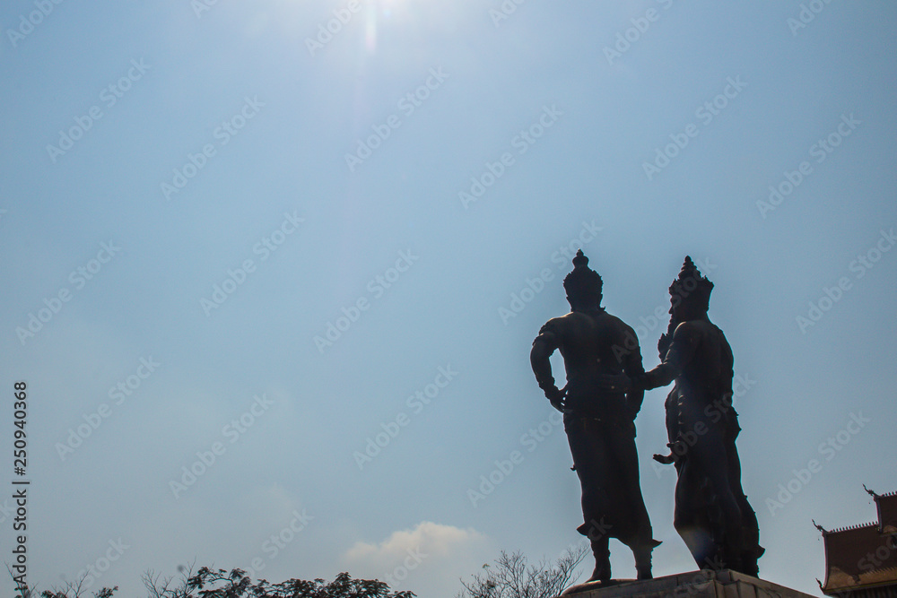 Three Kings Monument, the statues of King Mengrai, the founder of ...