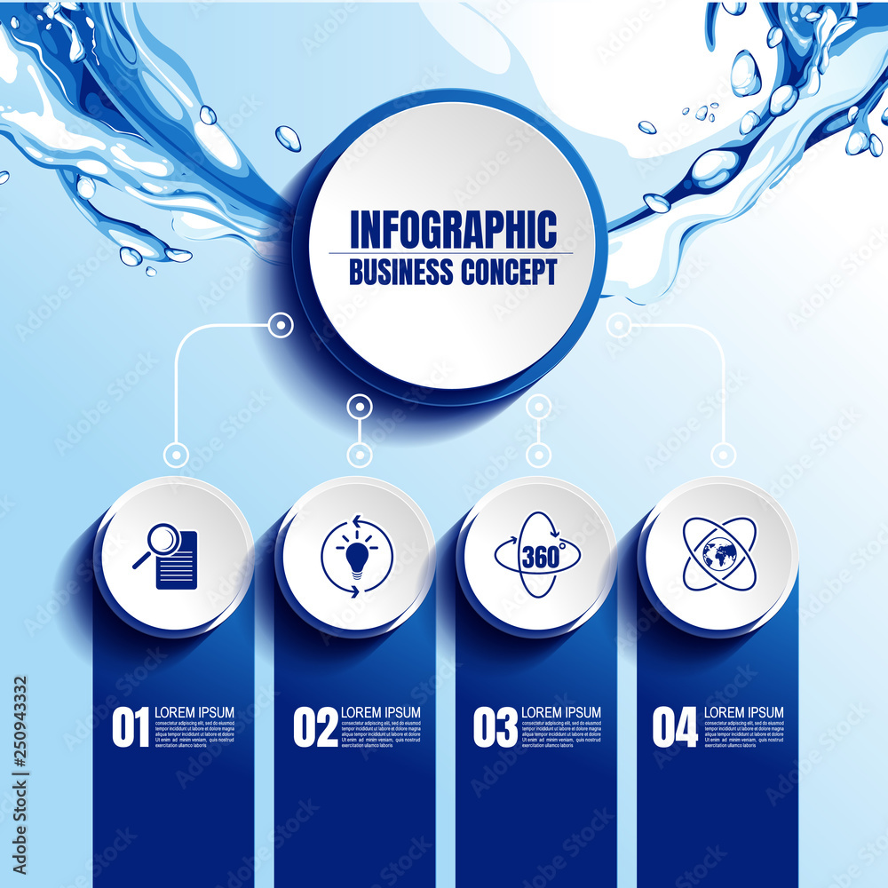 infographics business, process chart design template for presentation ...