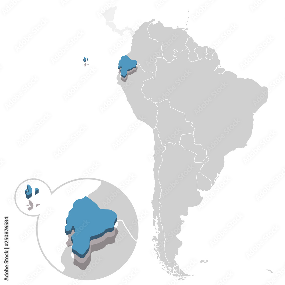 ecuador map of south america