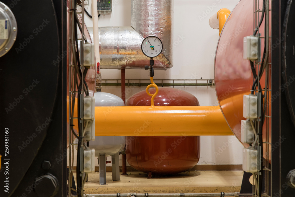 Pressure gauge showing system pressure. Stock Photo | Adobe Stock