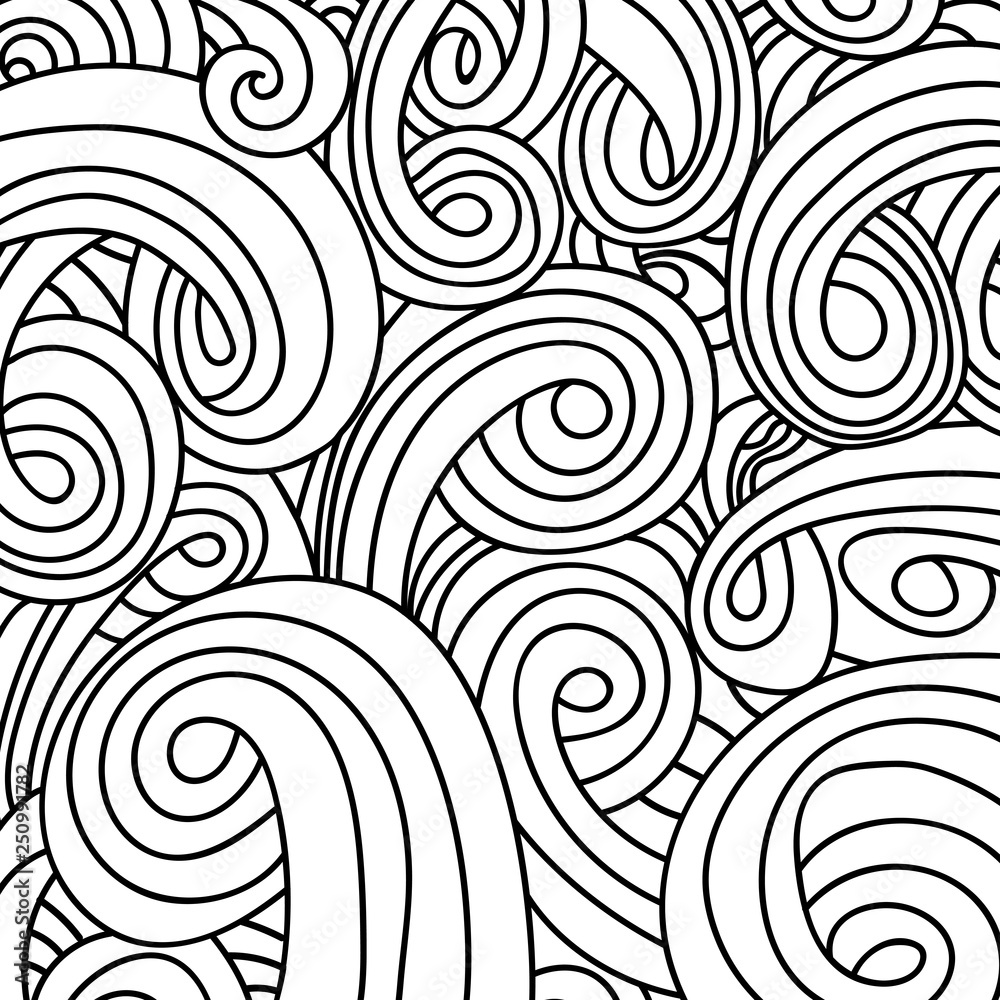 Zentangle sand swirl pattern background and coloring book, coloring ...