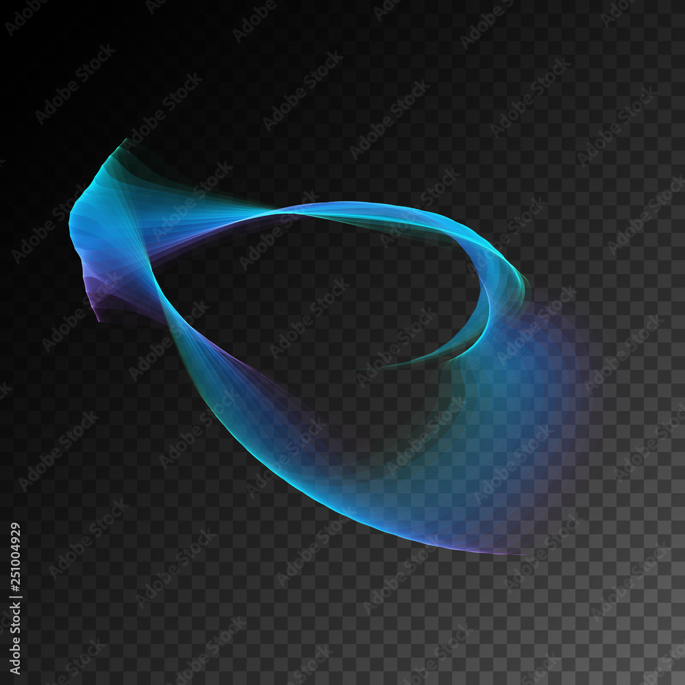 Vector magic glowing swirl trail transparent light effect. Bright shine ...