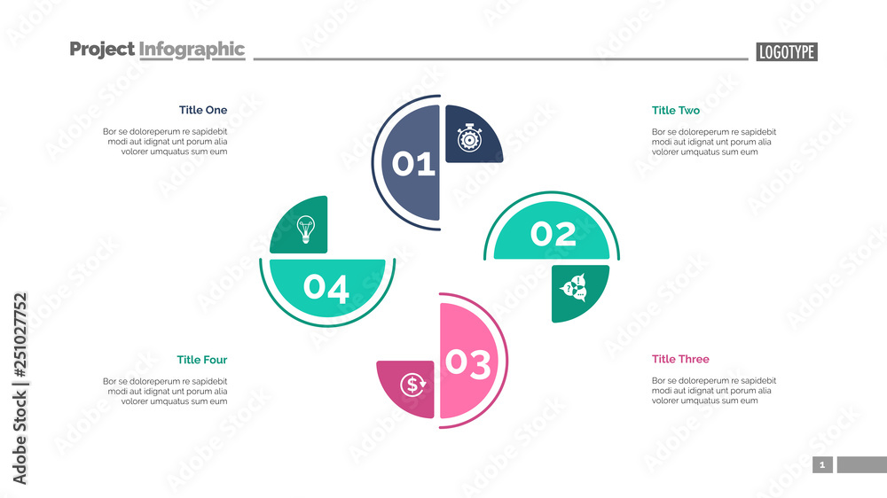 Cycle Chart with Four Elements Template Stock Vector | Adobe Stock