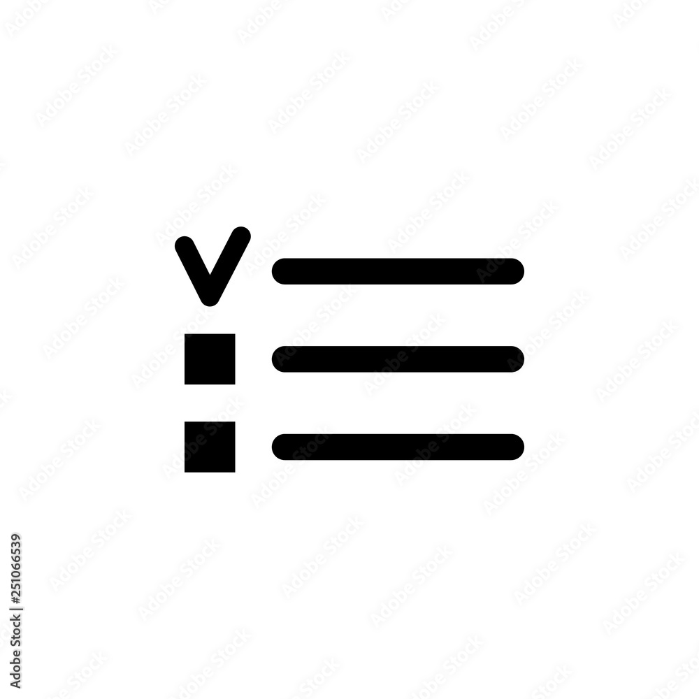 Bullets, checkbox list icon. Signs and symbols can be used for web ...