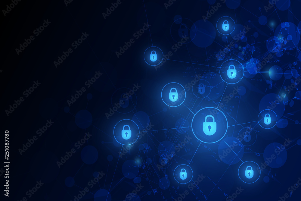 Technology security concept. Modern safety digital background ...