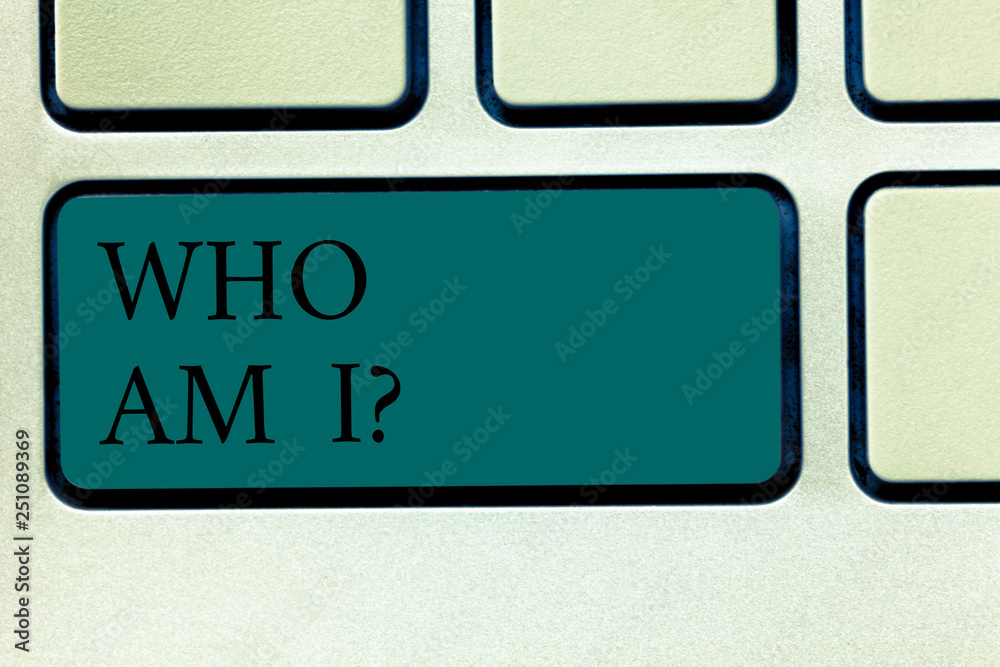 Word writing text Who Am I. Business concept for Introduce Identify ...