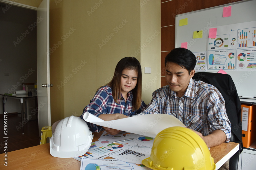 Design engineers meeting planning Civil Engineer and Mechanic Group ...