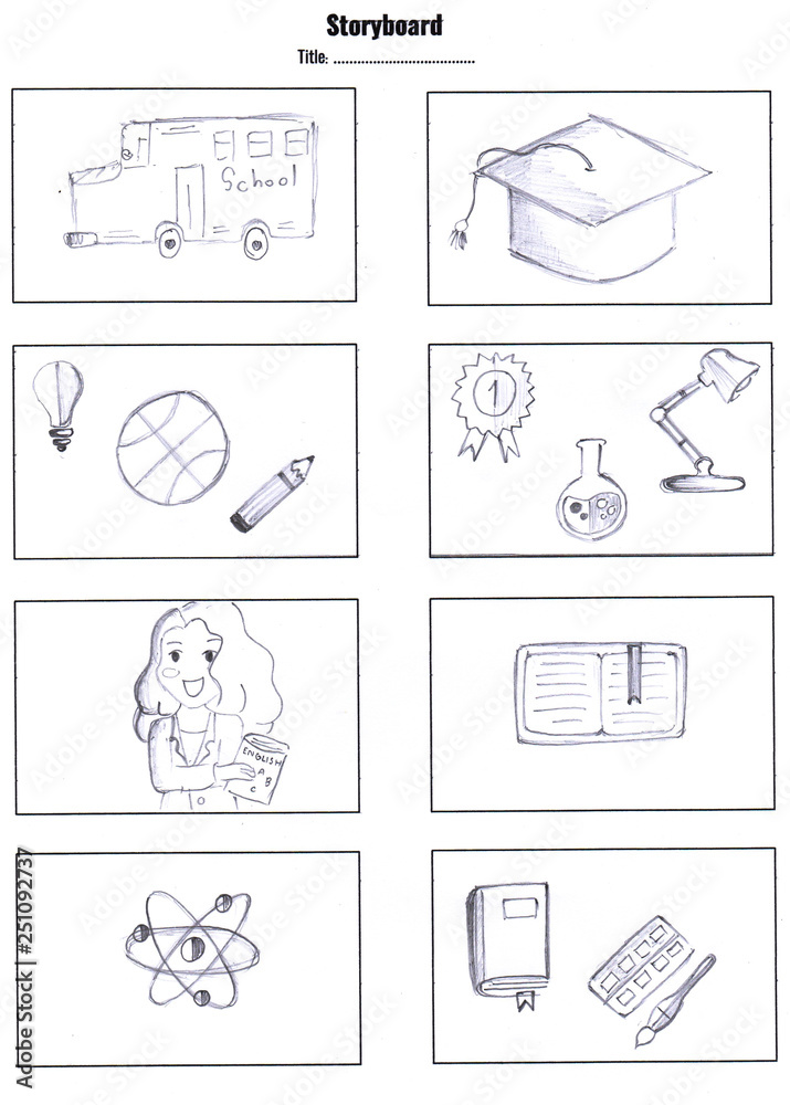 Drawing storyboard designer development animation comic carton in ...