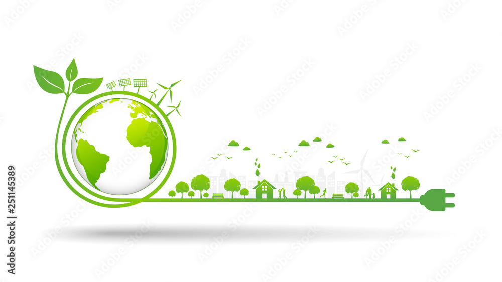 World environment and sustainable development concept, vector ...