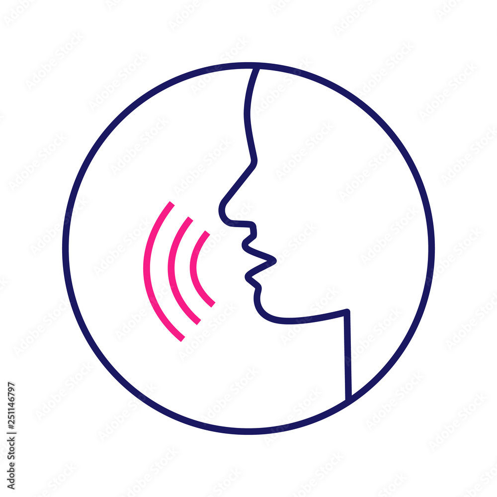 Pronunciation color icon Stock Vector | Adobe Stock