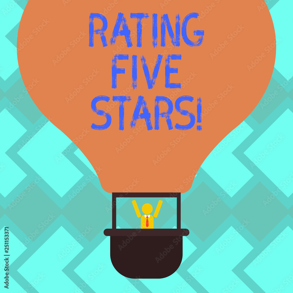 Text sign showing Rating Five Stars. Conceptual photo indicating ... Text sign showing Rating Five Stars. Conceptual photo indicating ...