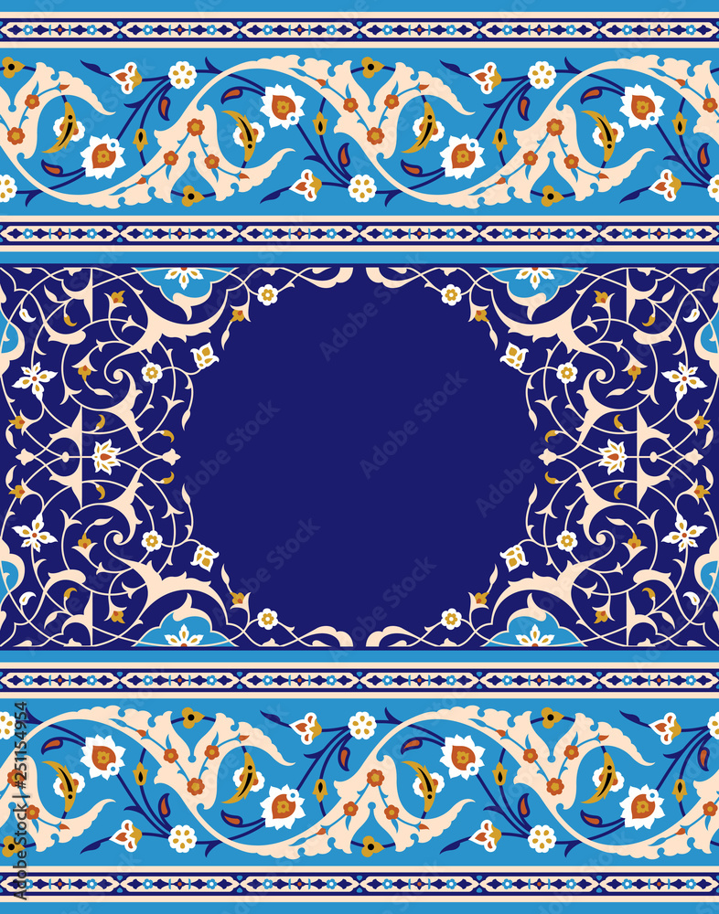 Arabic Floral Template. Stock Vector | Adobe Stock
