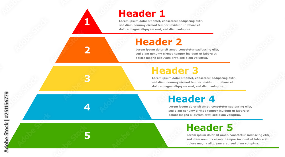 Pyramid infographic chart Stock Vector | Adobe Stock