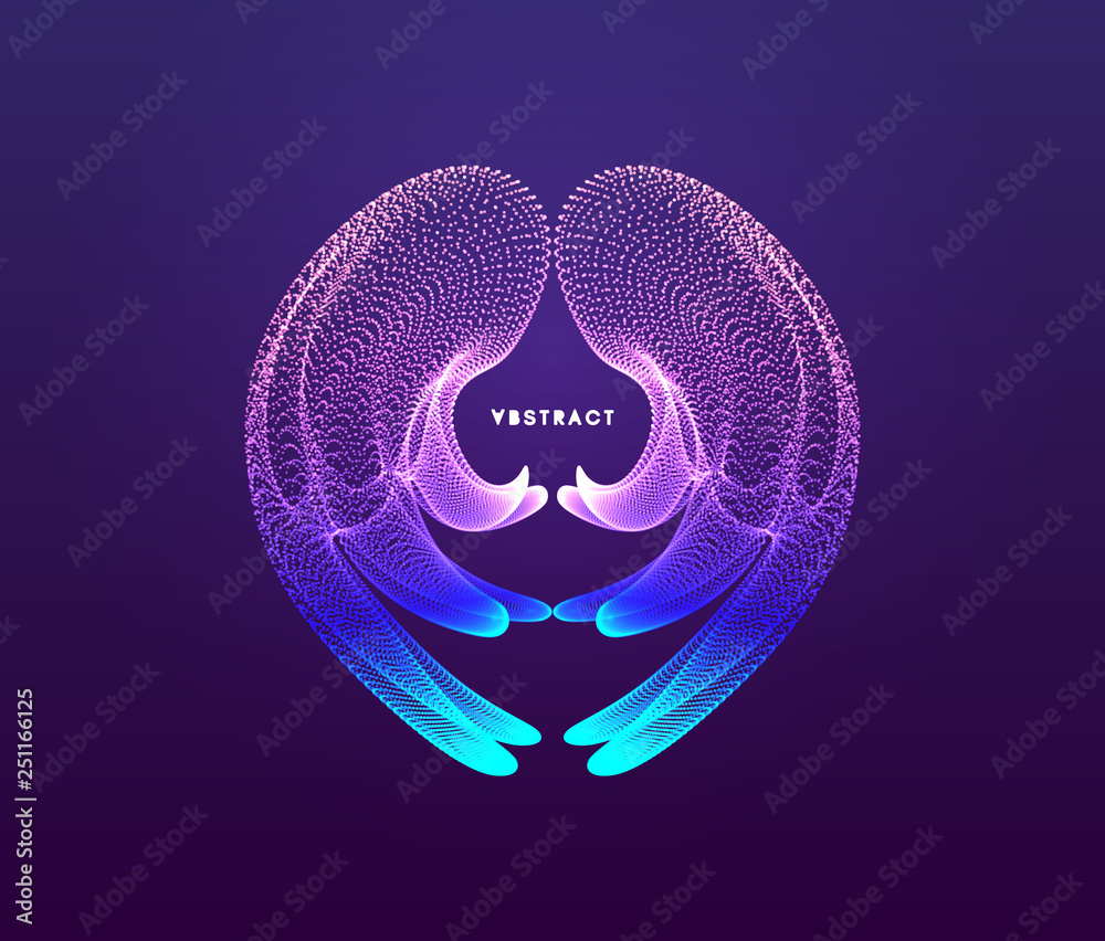 3D connection structure. Futuristic technology style. Abstract design ...