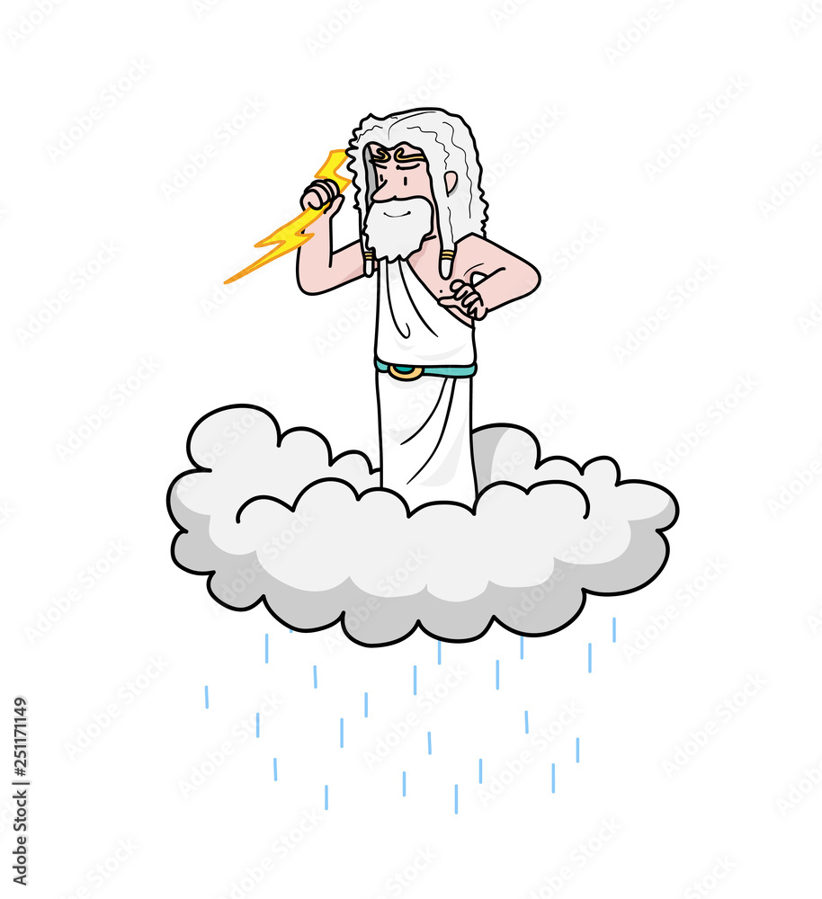 God In The Clouds Drawing