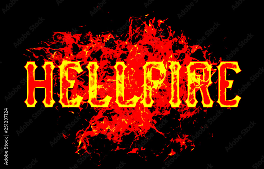 hellfire word text logo fire flames design with a grunge or grungy ...