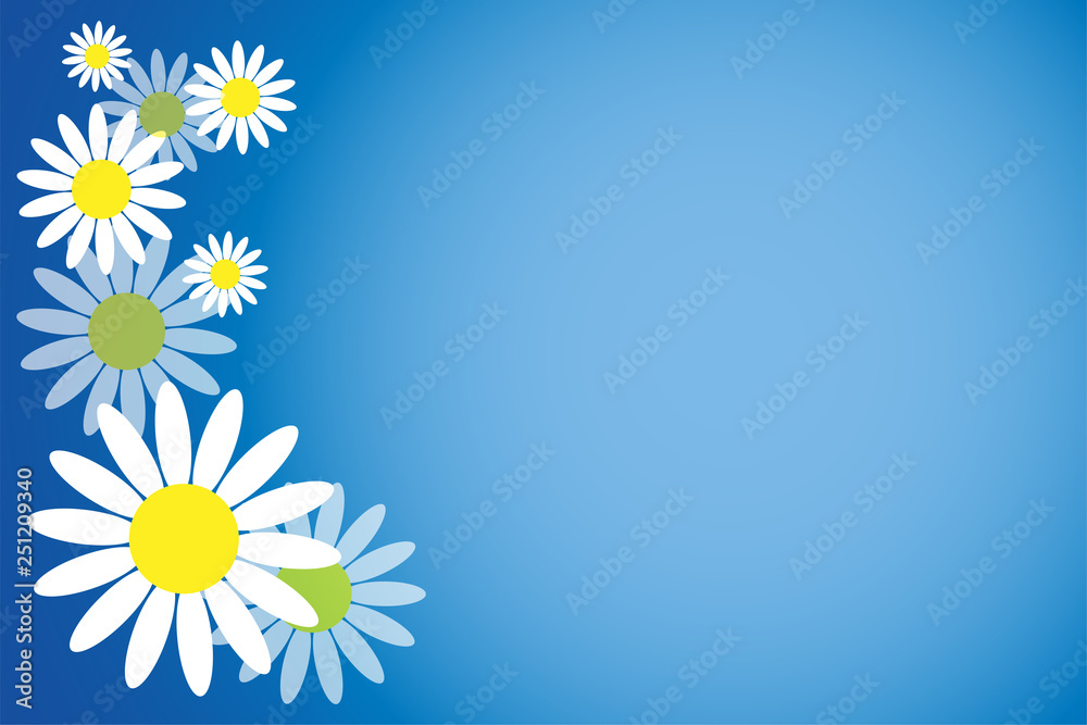 Blue Daisy Flower Drawing