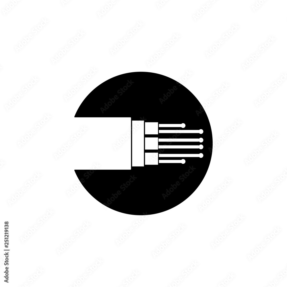 fiber optic cable icon. Element of internet connection icon. Premium ...