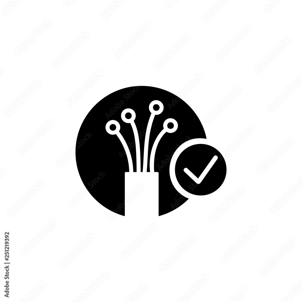 fiber optic icon. Element of internet connection icon. Premium quality ...