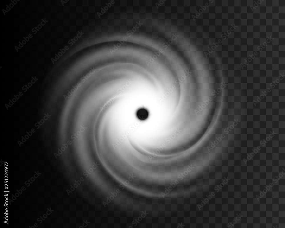 Creative vector illustration of realistic hurricane cyclone wind ...