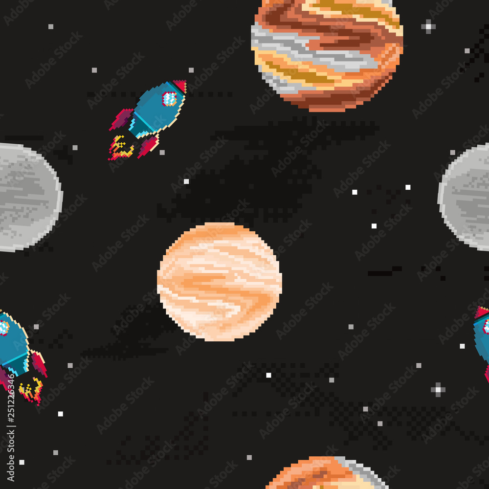 Retro Spaceship Wallpaper