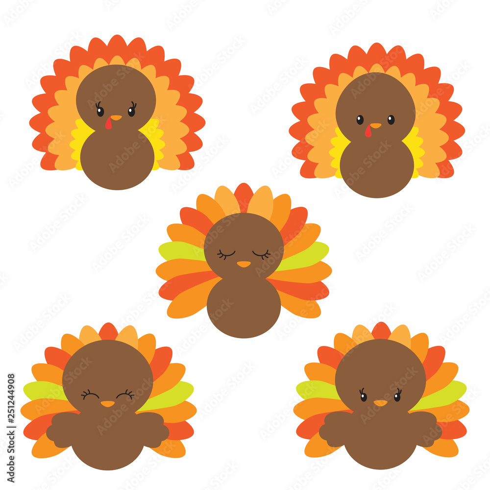 Cute Turkey Vector