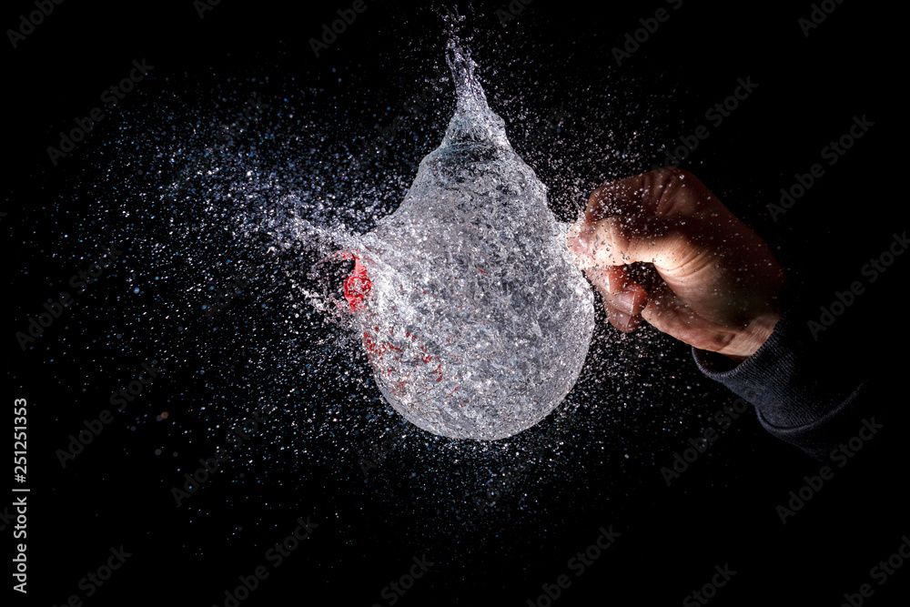 Amazing explosion big water color balloon bomb with splash water on ...