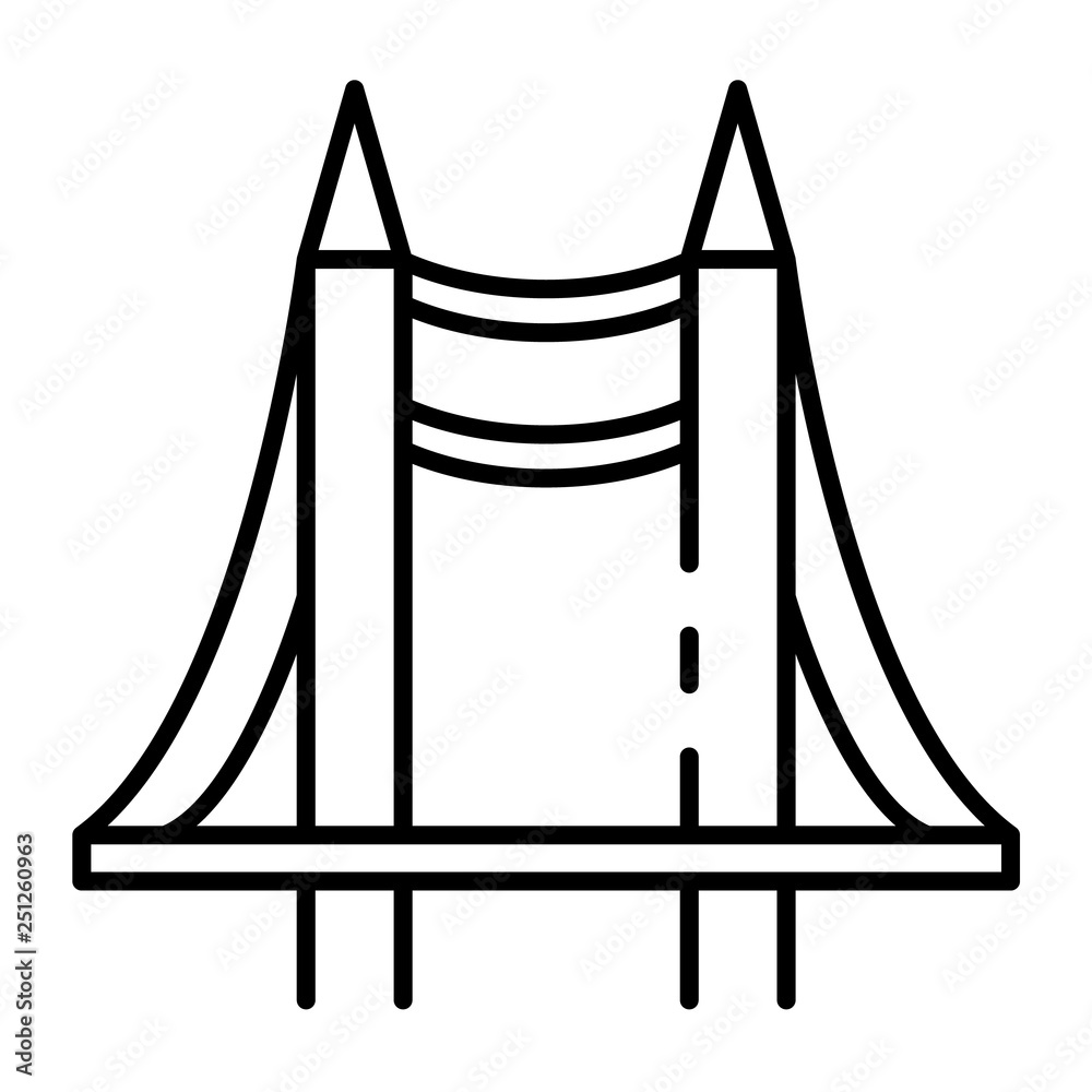 Desk bridge project icon. Outline desk bridge project vector icon for ...