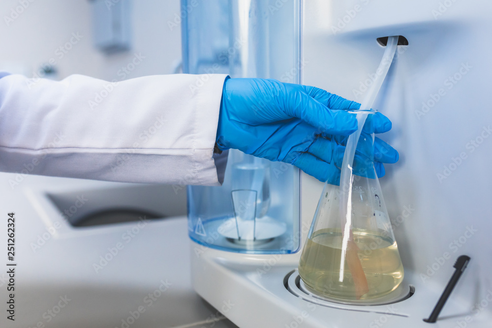 Researcher, scientist, physicist or laboratory assistant working ...