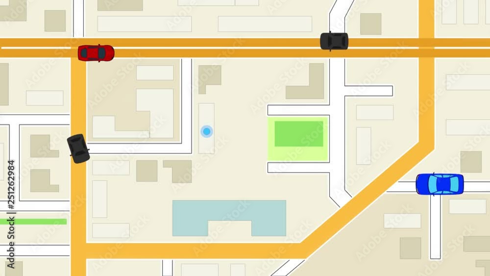 Video Stock Multi-colored cars from the taxi service move around the ...