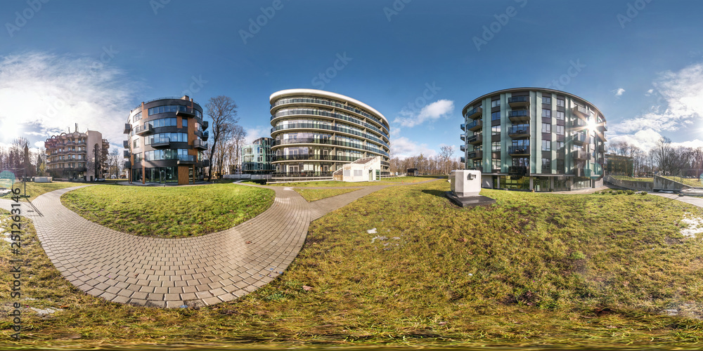 Full spherical seamless panorama 360 degrees angle view near modern ...