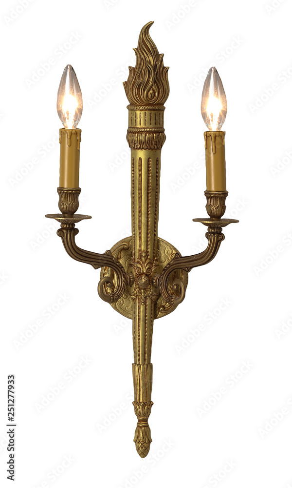 Sconce wall light with clipping path. Stock Photo | Adobe Stock