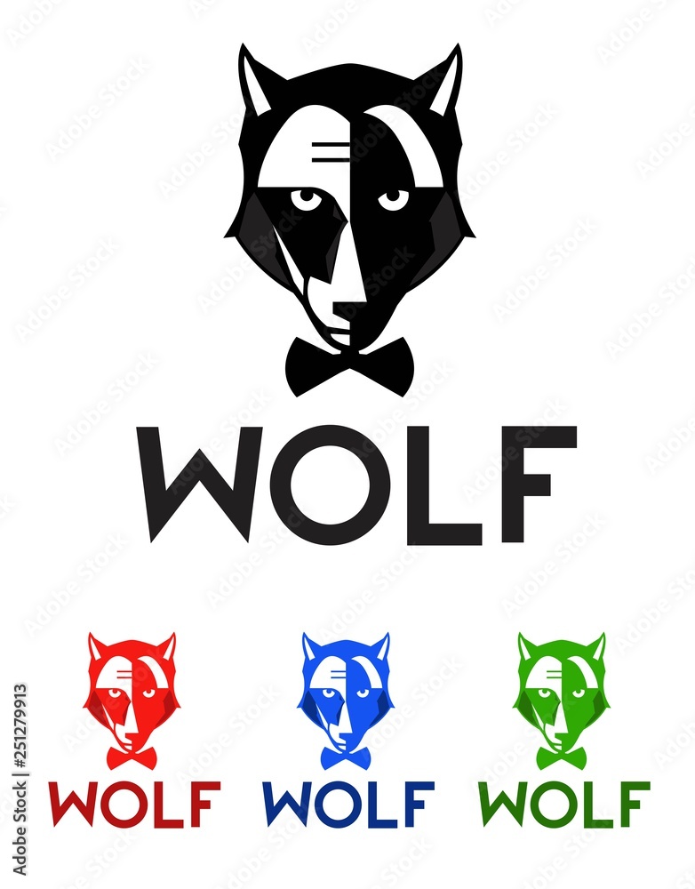 Logo vector lobo Stock Vector | Adobe Stock