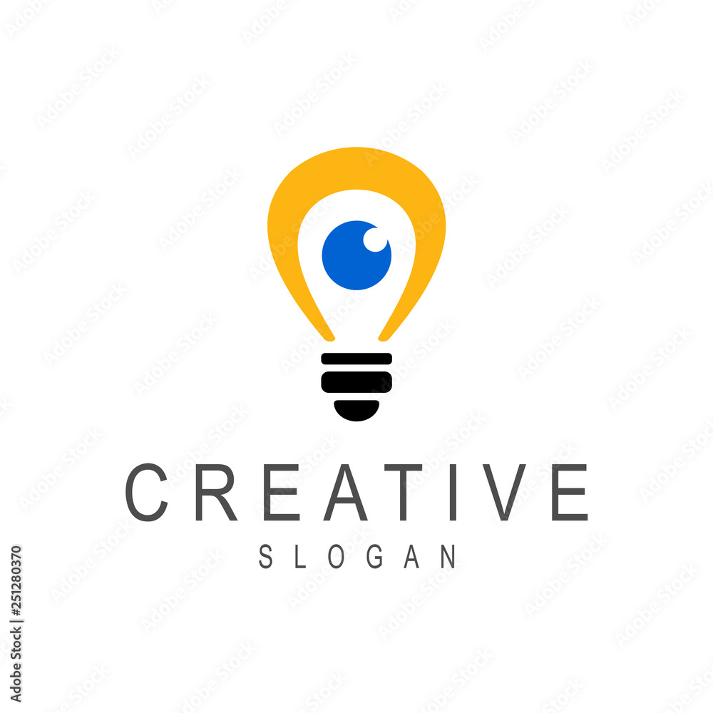 eye bulb logo Stock Vector | Adobe Stock