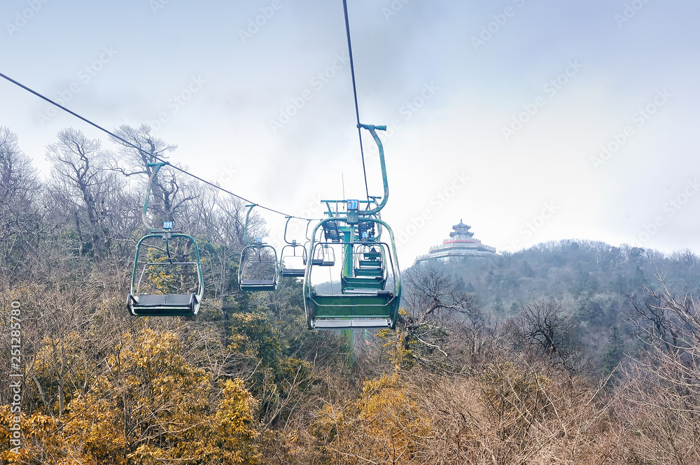 Forest Sightseeing Cable Car from Buddhist Tianmen Temple within ...