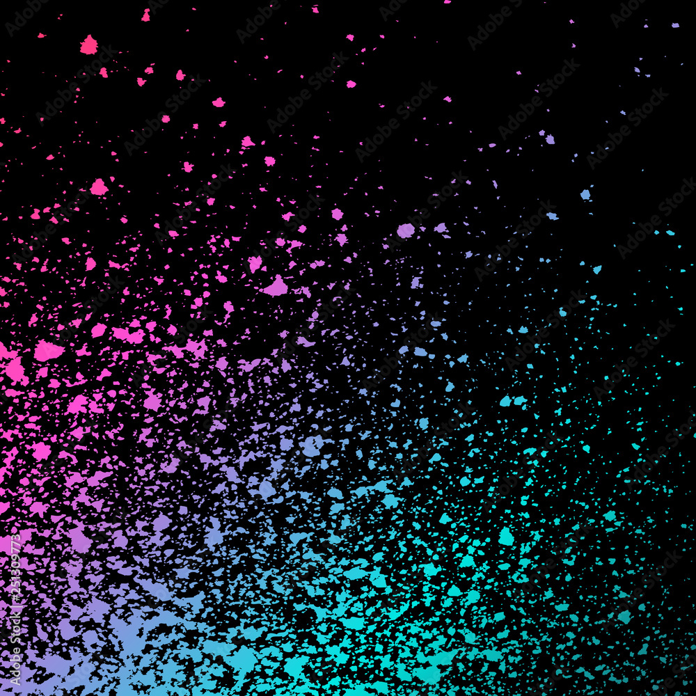 Neon explosion paint splatter artistic template design. Colorful ink ...