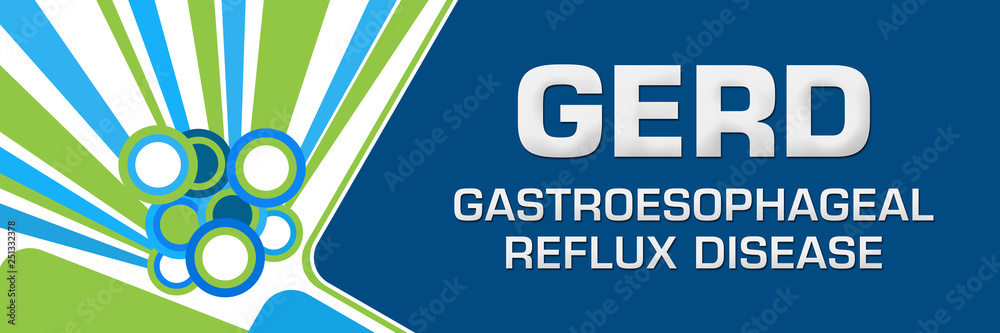 GERD - Gastroesophageal Reflux Disease Green Blue Element Left 17009 ...